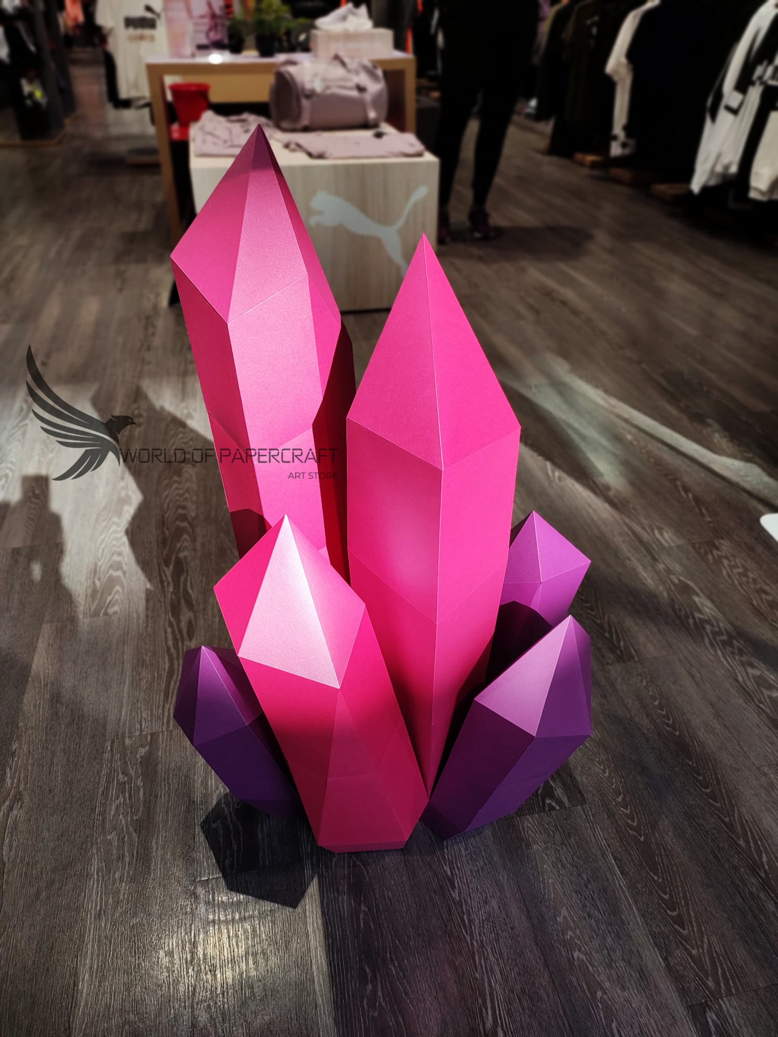 Crystals Papercraft Model Crystal Low Poly Crystal Sculpture - Etsy