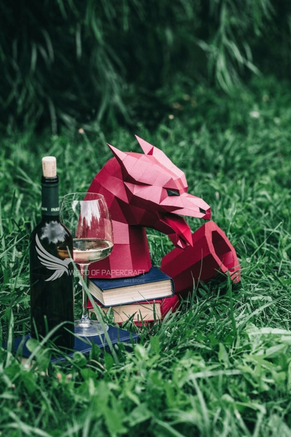 Papercraft Dragon Gift Box for Wine PDF Templatediy | Etsy