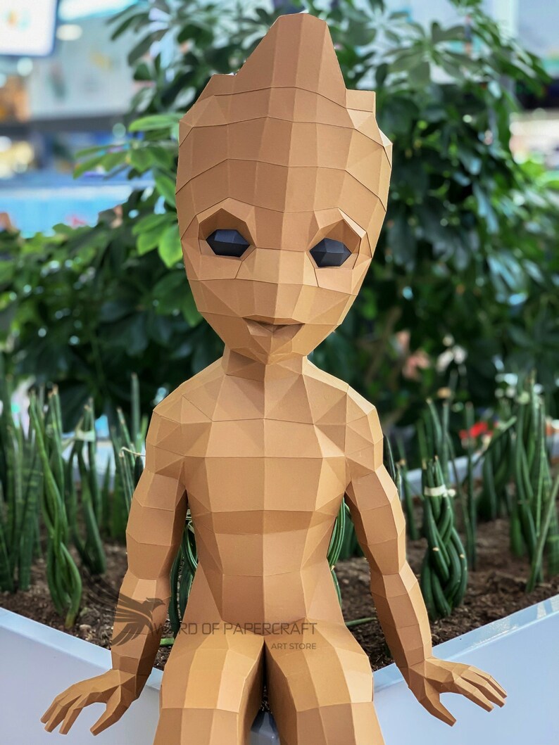 Baby Papercraft PDF Template Low Poly Baby Paper Sculpture - Etsy UK