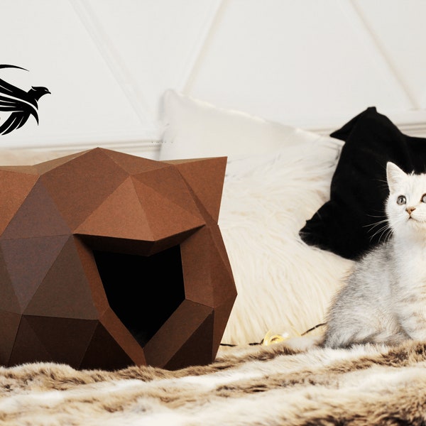 3d Papercraft Cat - Etsy