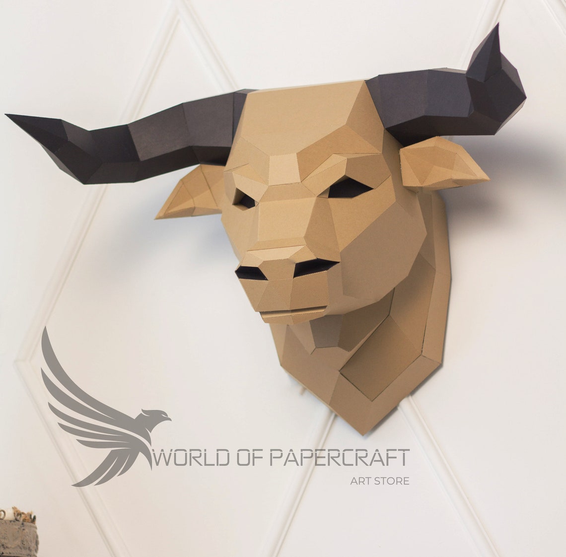 Papercraft Cow Bull 3D Paper Low Poly Sculpture Template | Etsy