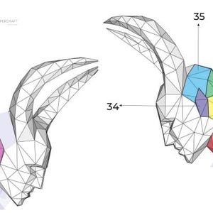 Papercraft Lucifer PDF Template Low Poly Devil Paper Sculpture DIY ...