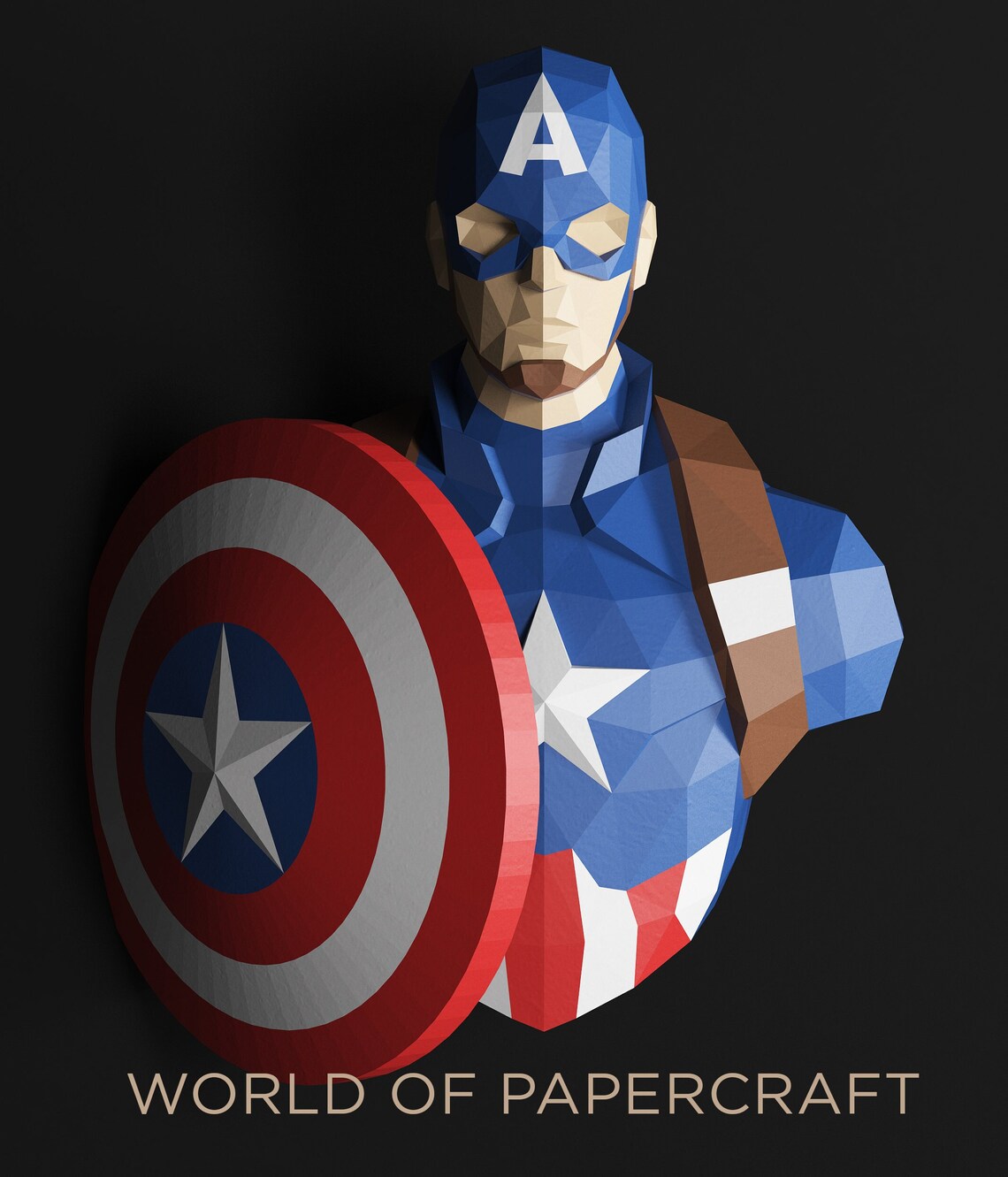 Papercraft Hero PDF Template Low Poly Man Paper Sculpture - Etsy