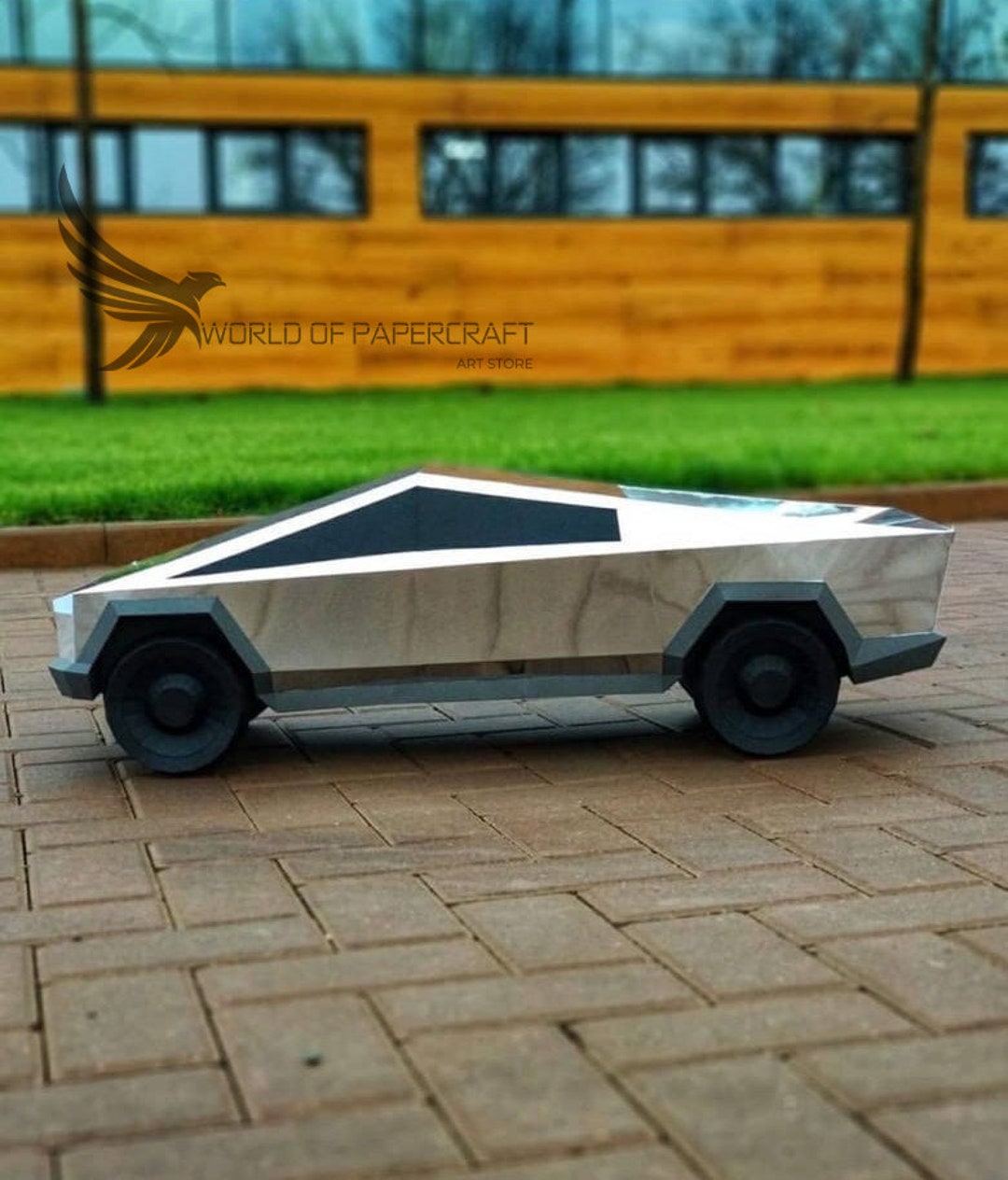 Cybertruck Papercraft Model Cybertruck Car Low Poly Sculpture ...