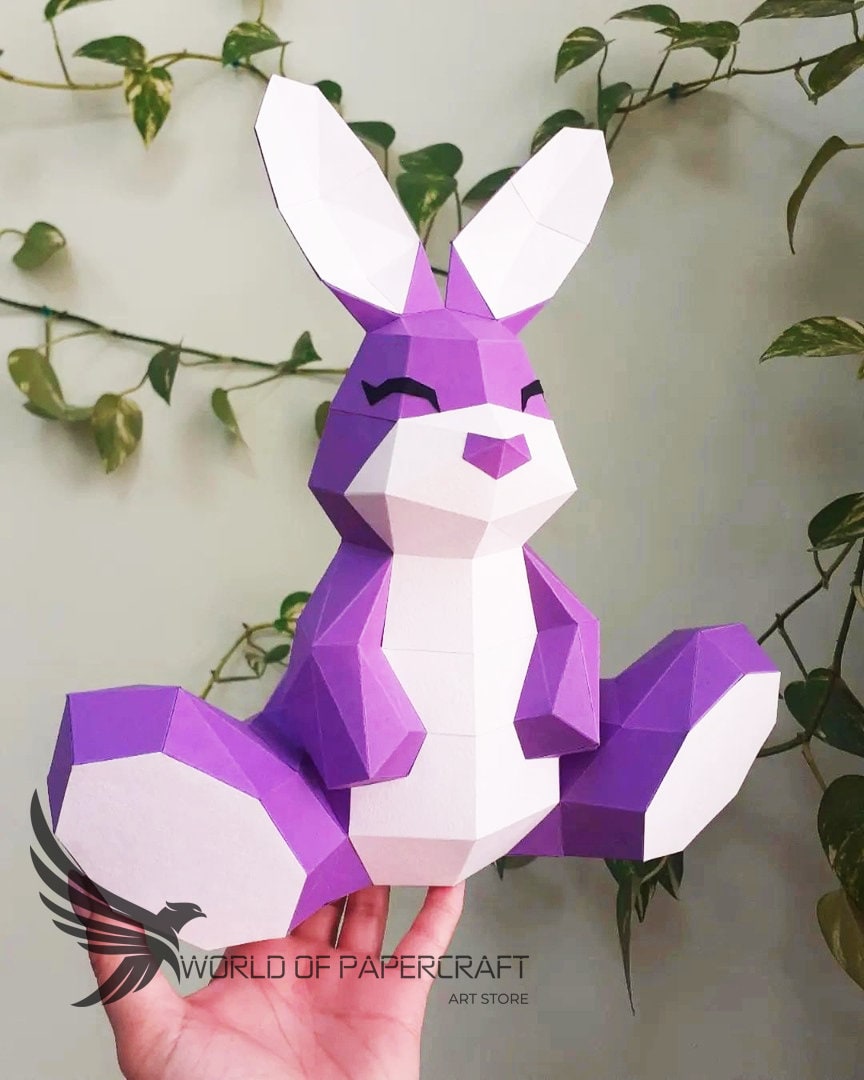 Rabbit Papercraft Model Rabbit Low Poly Rabbit Sculpture - Etsy UK