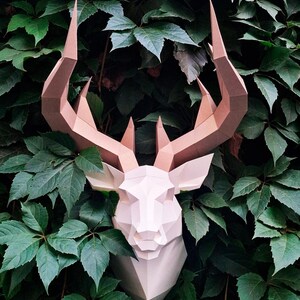 Deer Papercraft Low Poly Deer Papercraf Deer Dxf Handmade Animal Paper ...