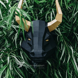 Papercraft Bull , PDF Template,diy, Pepakura Bull, Paper Sculpture ...