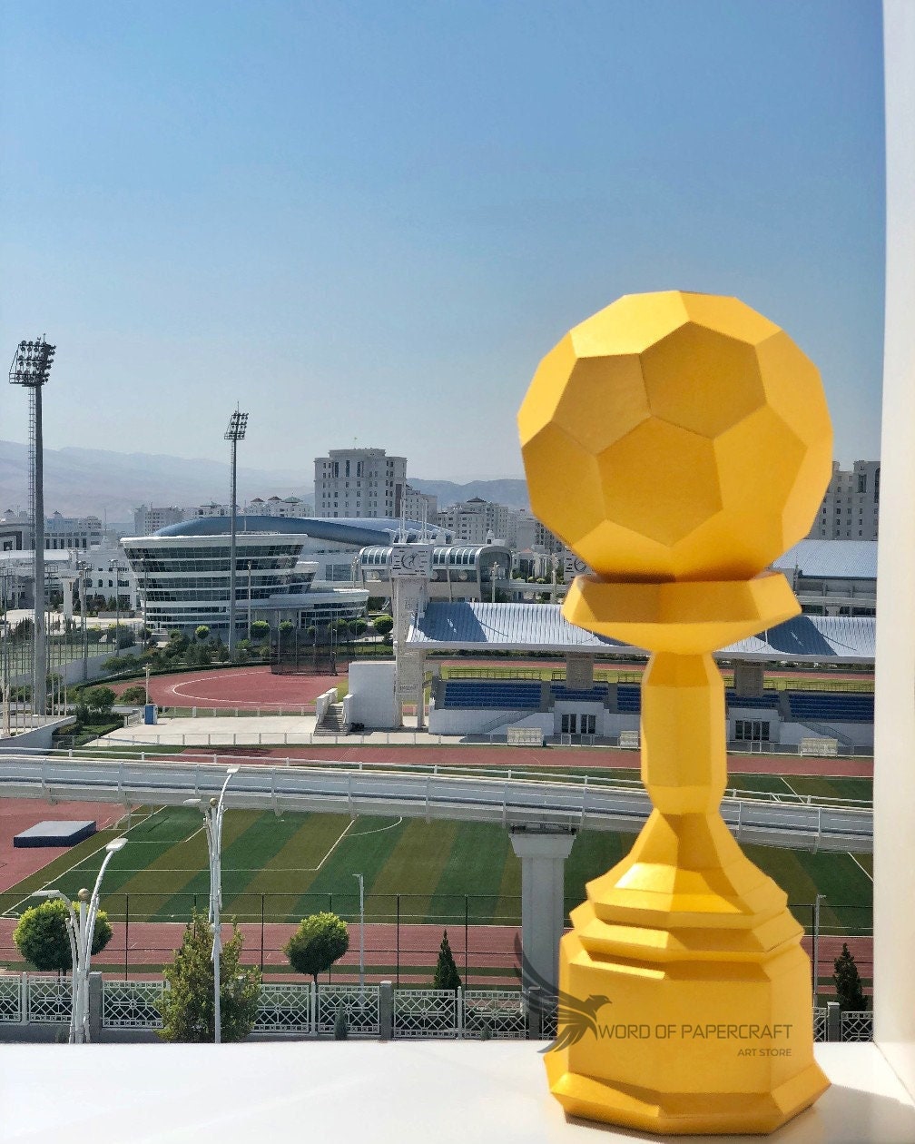 Low Poly Papercraft Football Cup: DIY Home Decor (PDF Template) - Etsy