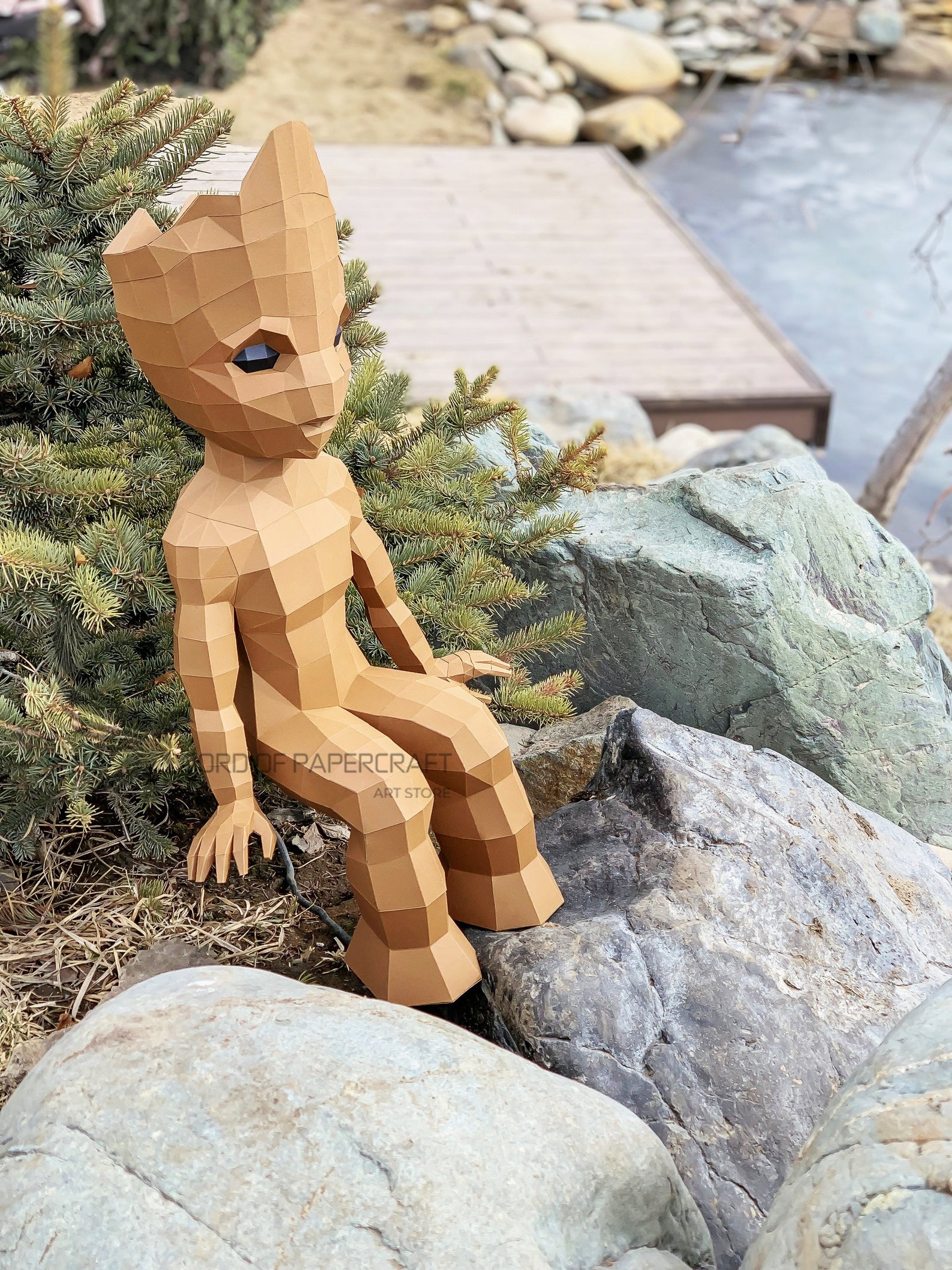 Baby Papercraft PDF Template Low Poly Baby Paper Sculpture | Etsy UK