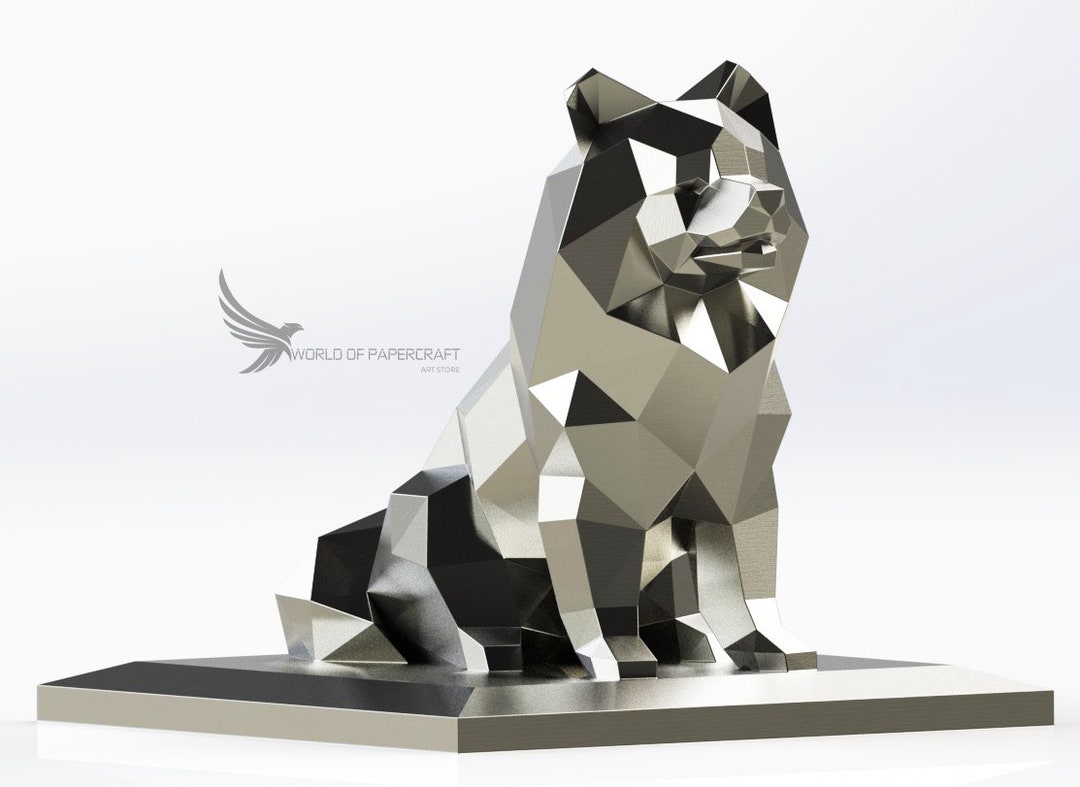 Metal Spitz in Metal.pattern Dog Metal Sculptures. PDF DXF - Etsy