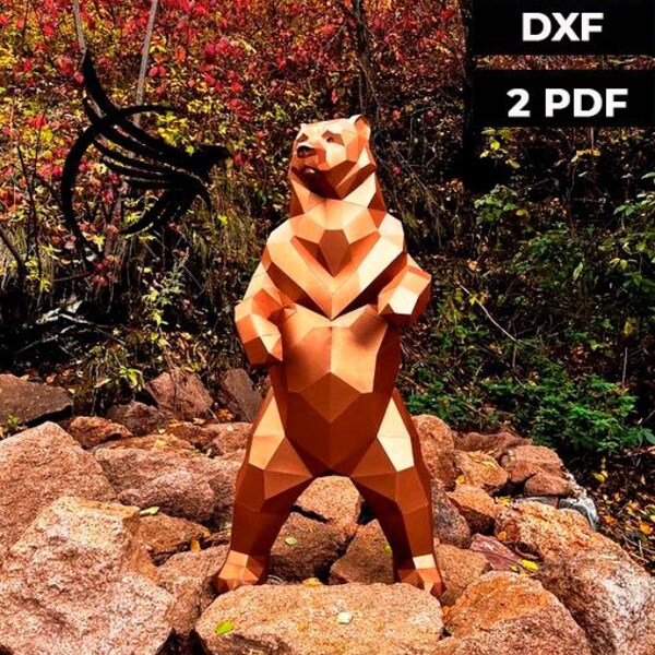 Papercraft Bear - Etsy