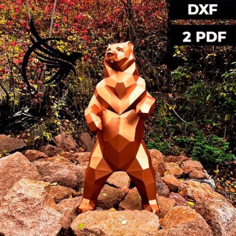 Papercraft Bear - Etsy