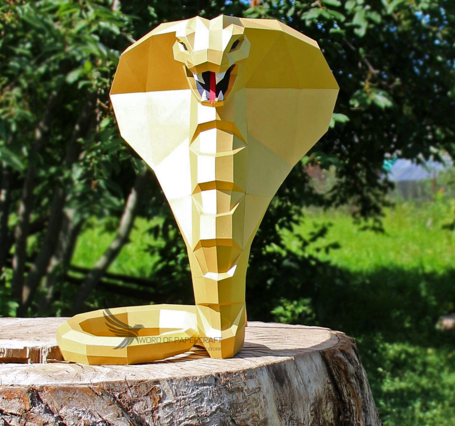 Low Poly Cobra Papercraft Template: DIY Wall Decor (PDF) - Etsy