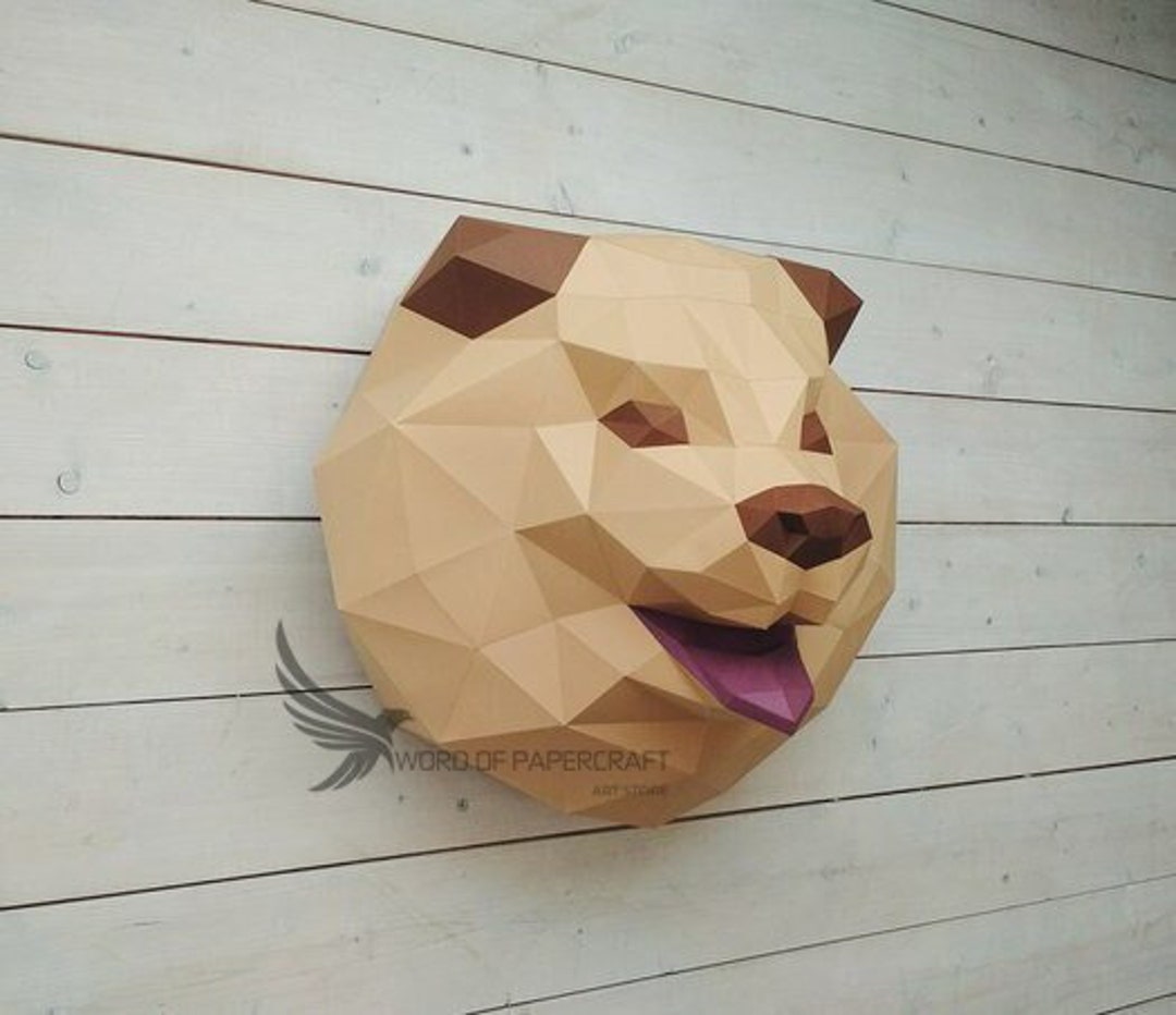 Dog Chow Chow Papercraft? Dog Low Poly, PDF Template, Low Poly, Paper ...