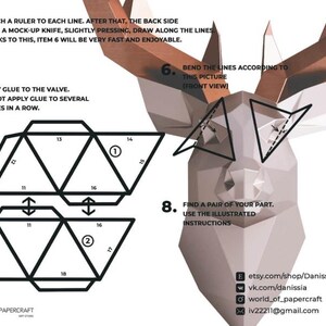 Deer Papercraft Low Poly Deer Papercraf Deer Dxf Handmade Animal Paper ...