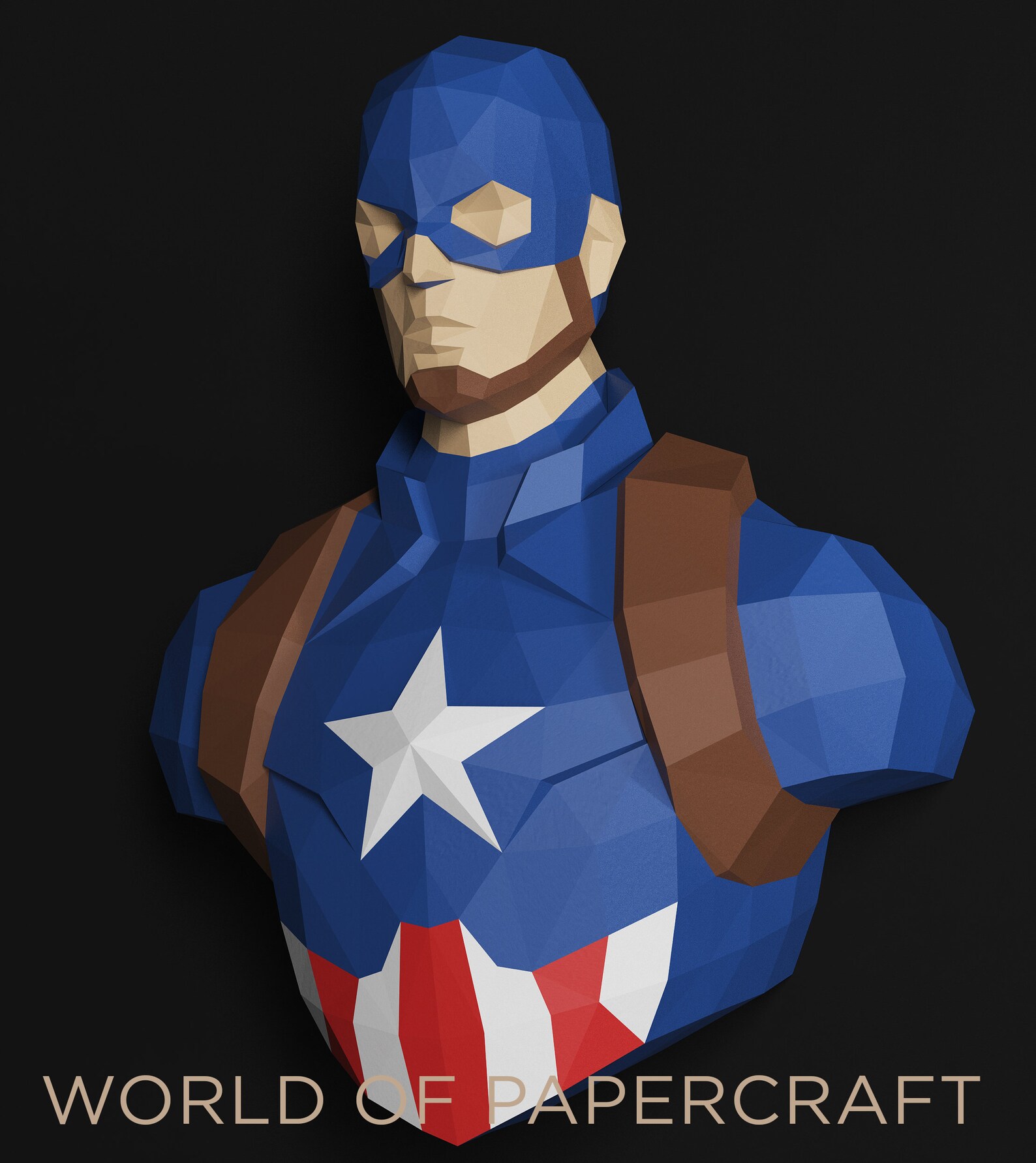 Papercraft Hero PDF Template Low Poly Man Paper Sculpture - Etsy