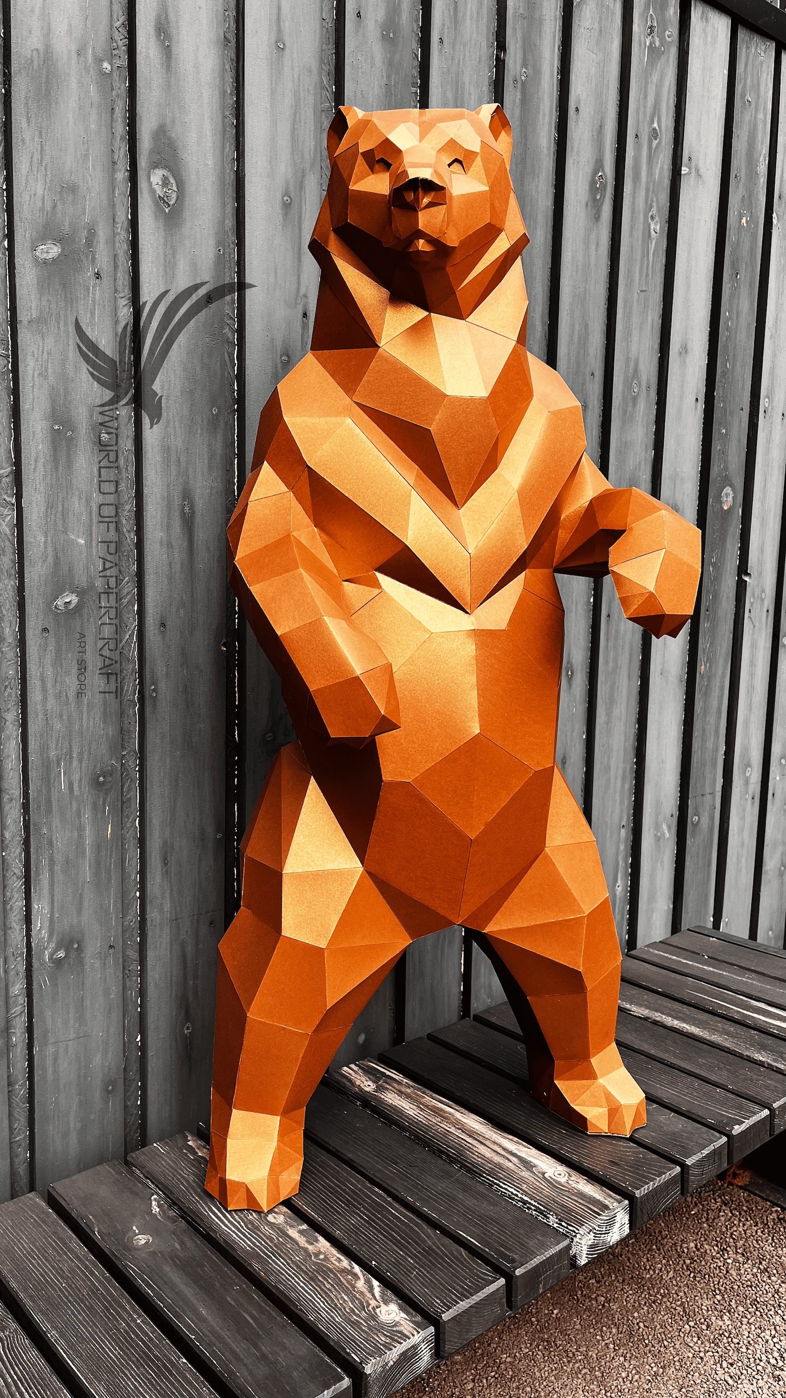 Bear Bear Low Poly PDF Template Low Poly Paper Bear DIY - Etsy Canada