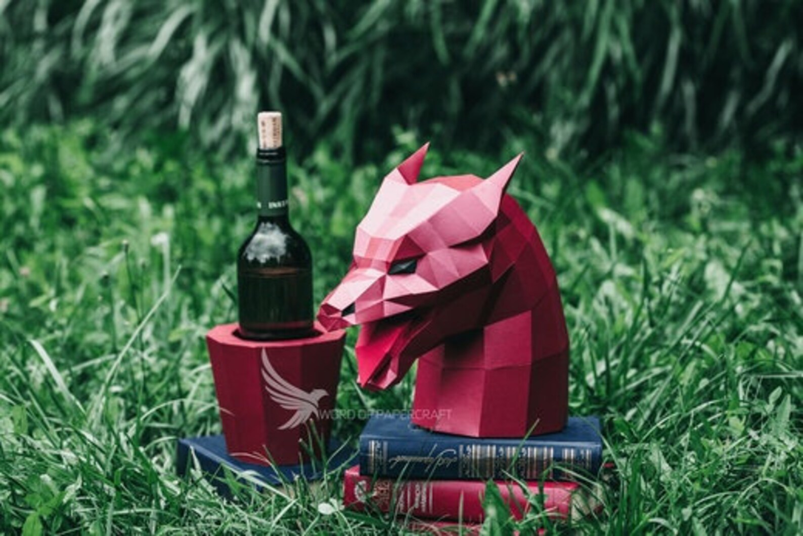 Papercraft Dragon Gift Box for Wine PDF Templatediy | Etsy