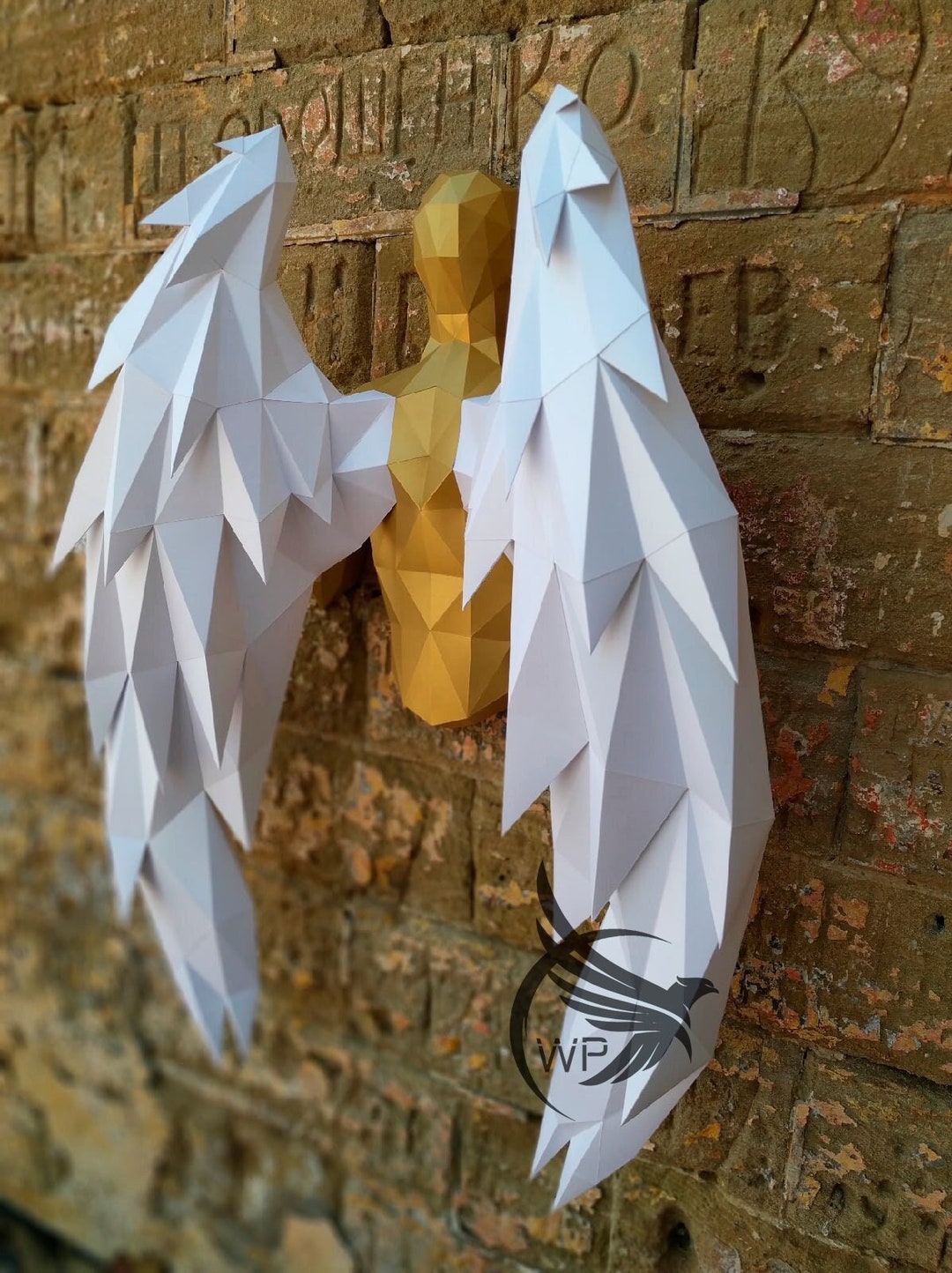 Papercraft Angel Low Poly Angel Papercraf Human Dxf, Handmade Human ...