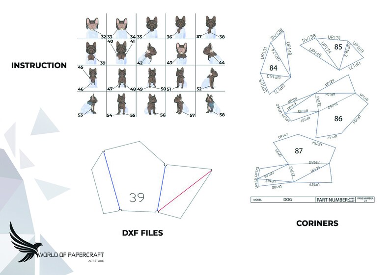 Metal Banny Banny Low Poly PDF DXF Template Low Poly Paper - Etsy