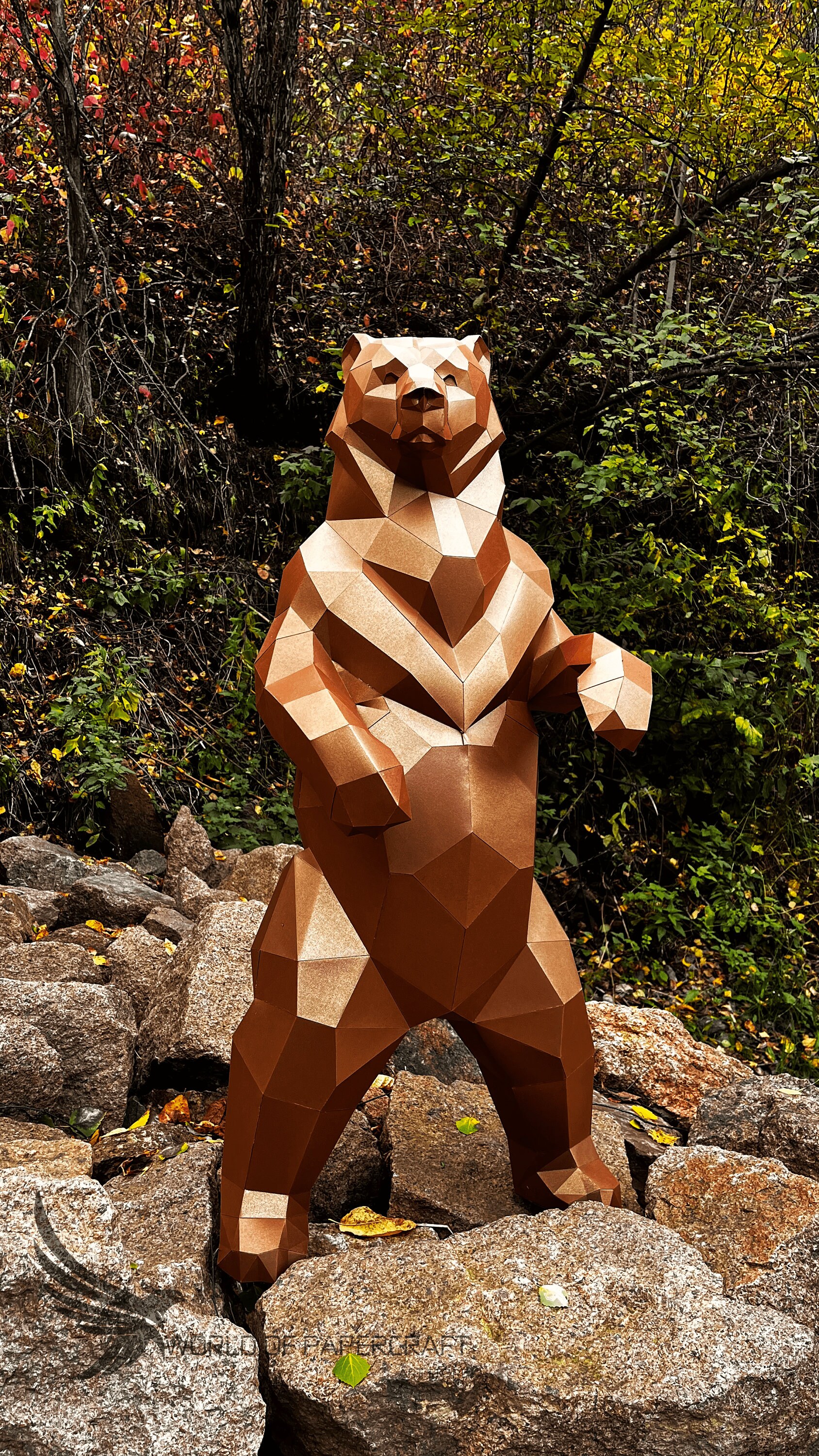 Bear Bear Low Poly PDF Template Low Poly Paper Bear DIY - Etsy Canada