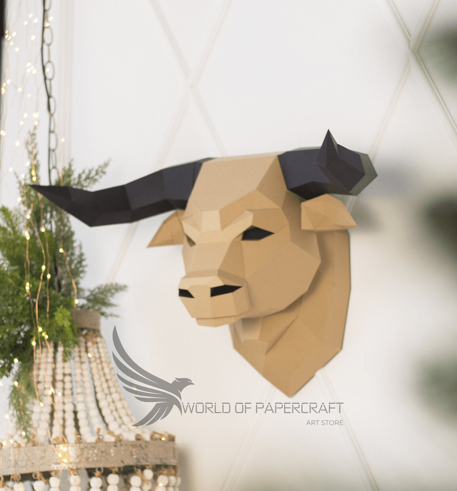 Papercraft Cow Bull 3D Paper Low Poly Sculpture Template | Etsy