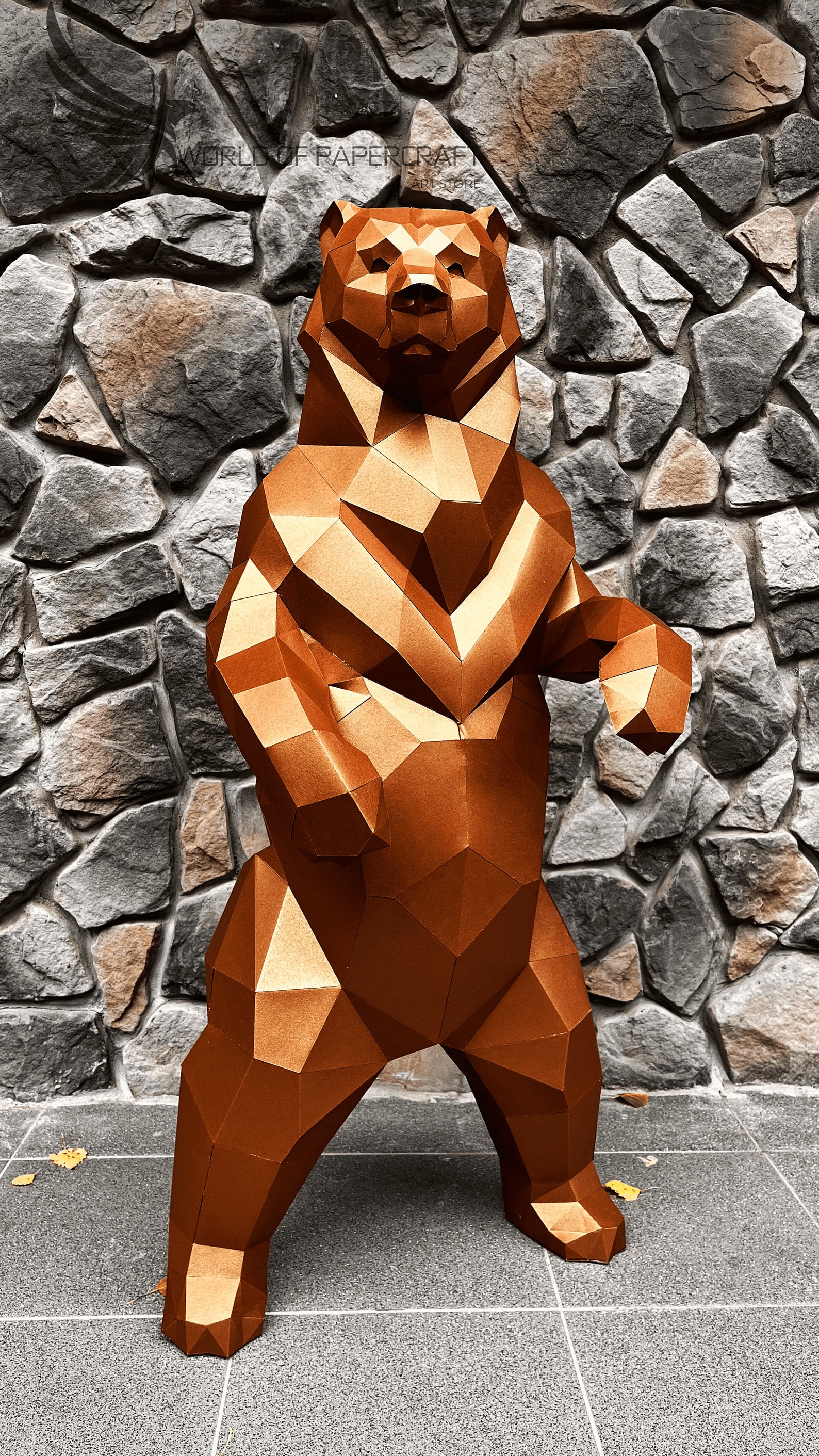 Bear Bear Low Poly PDF Template Low Poly Paper Bear DIY - Etsy Canada