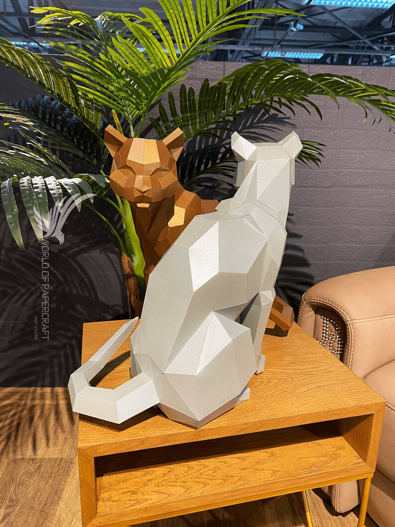 Cat Low Poly Kitty Papercraft Baby Room Papercraft PDF | Etsy Cat Low Poly Kitty Papercraft Baby Room Papercraft PDF | Etsy