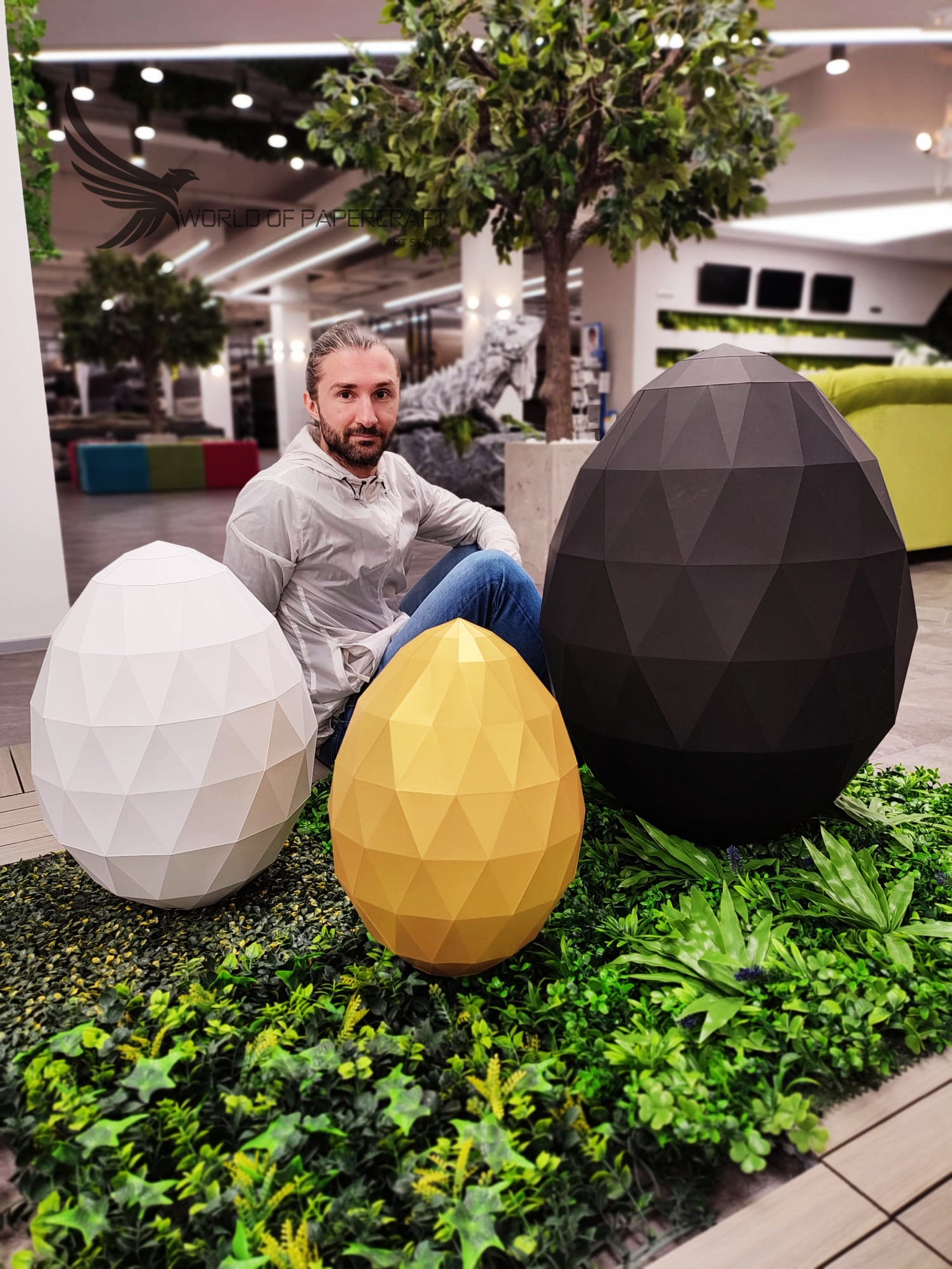 Egg V3 Papercraft Model Egg Low Poly Egg Sculpture Egg Paper - Etsy UK
