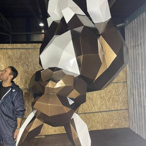 Metal Banny, Banny Low Poly, PDF DXF Template, Low Poly, Paper Banny, DIY, Gift Wall Decor for ...