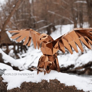 Papercraft Falcon Origami Bird for Needlework Paper for Birds Falcon ...