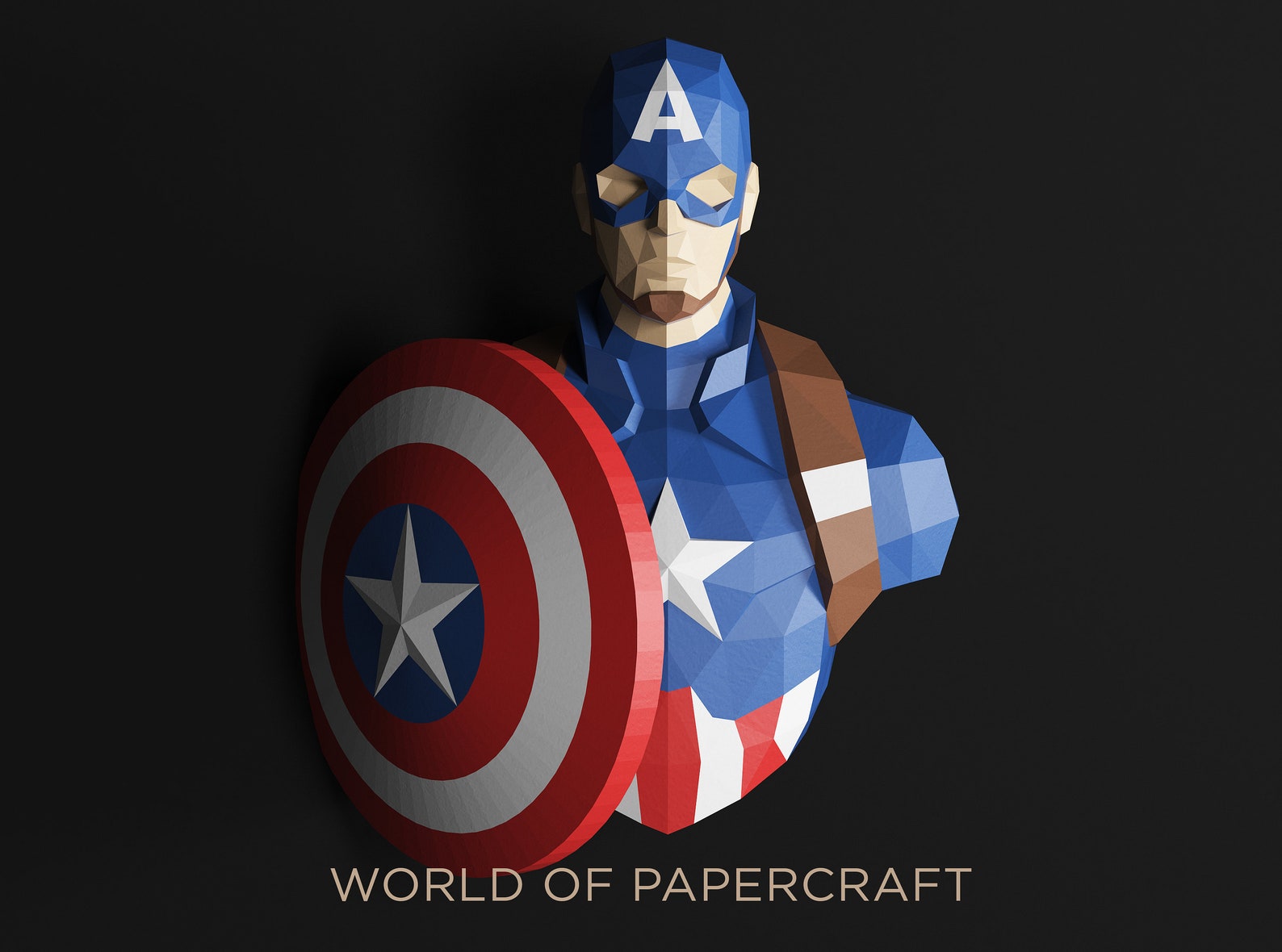 Papercraft Hero PDF Template Low Poly Man Paper Sculpture - Etsy