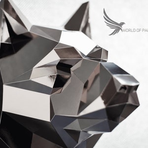 Papercraft Wolf,low Poly Wolf, Papercraf Wolf, Dxf, Handmade, Animal ...