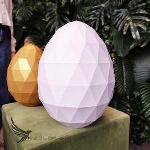 Egg V3 Papercraft Model Egg Low Poly Egg Sculpture Egg Paper Papercraft ...