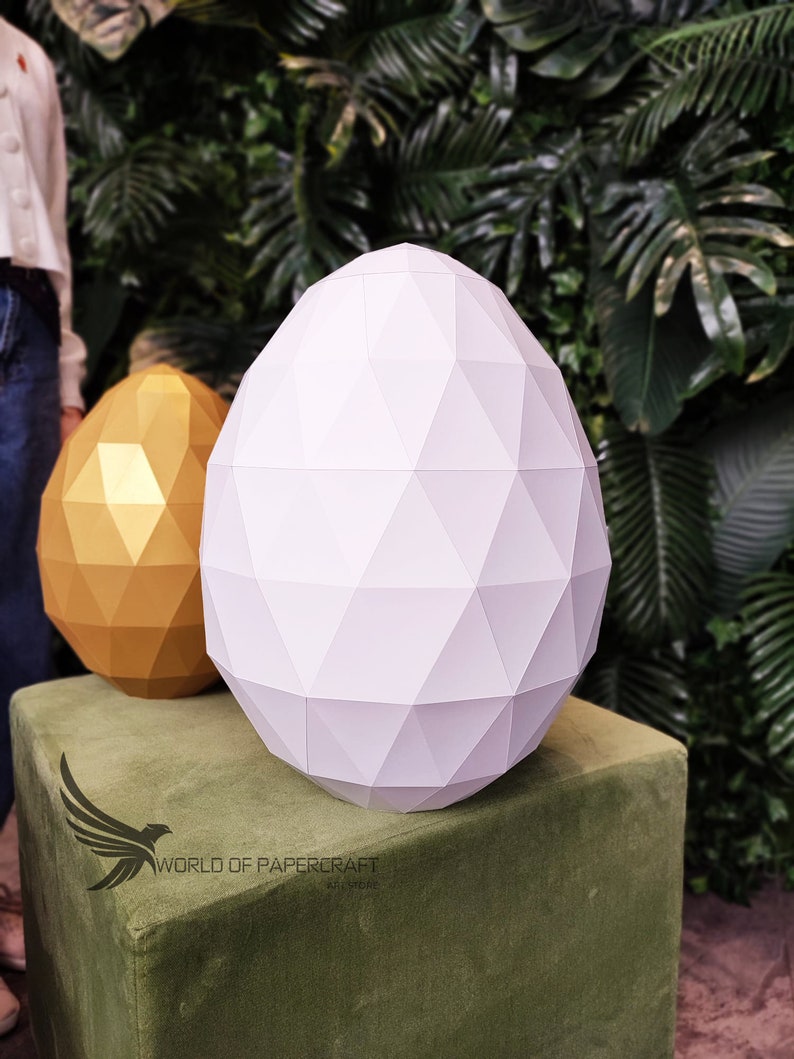 Low Poly Egg Papercraft Model: DIY 3D Sculpture (PDF Pattern) - Etsy