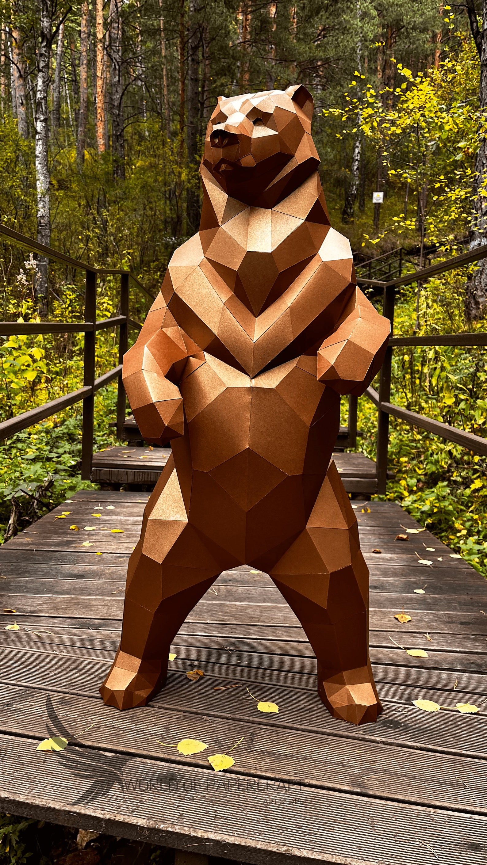 Bear Bear Low Poly PDF Template Low Poly Paper Bear DIY - Etsy Canada