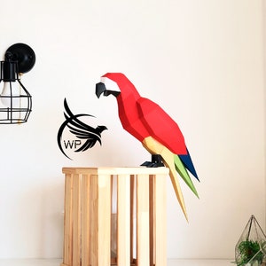 Papercraft Macaw Parrot Paper Craft Digital Template Origami PDF ...