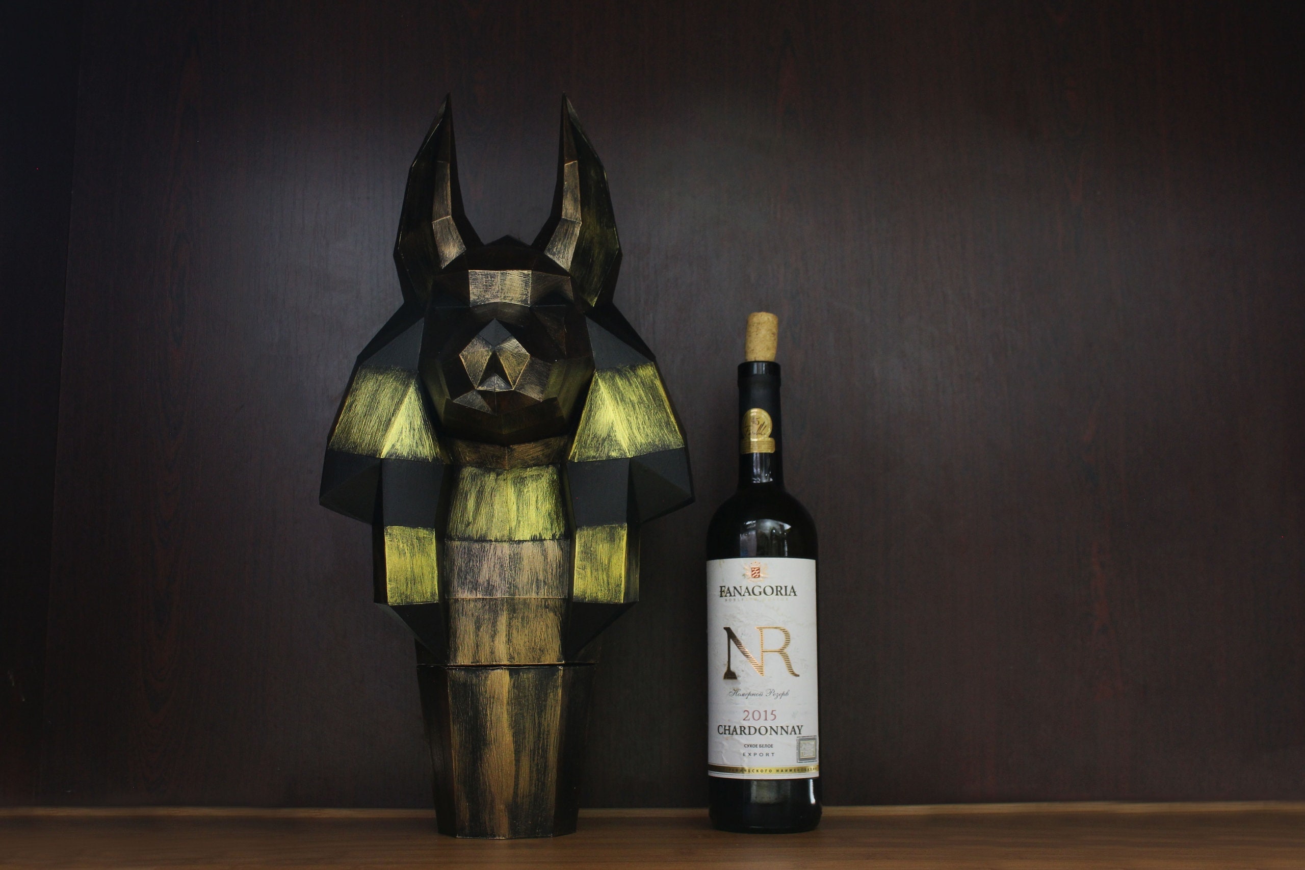 Papercraft Anubis Wine Gift Box: DIY Pepakura Sculpture (PDF Template ...