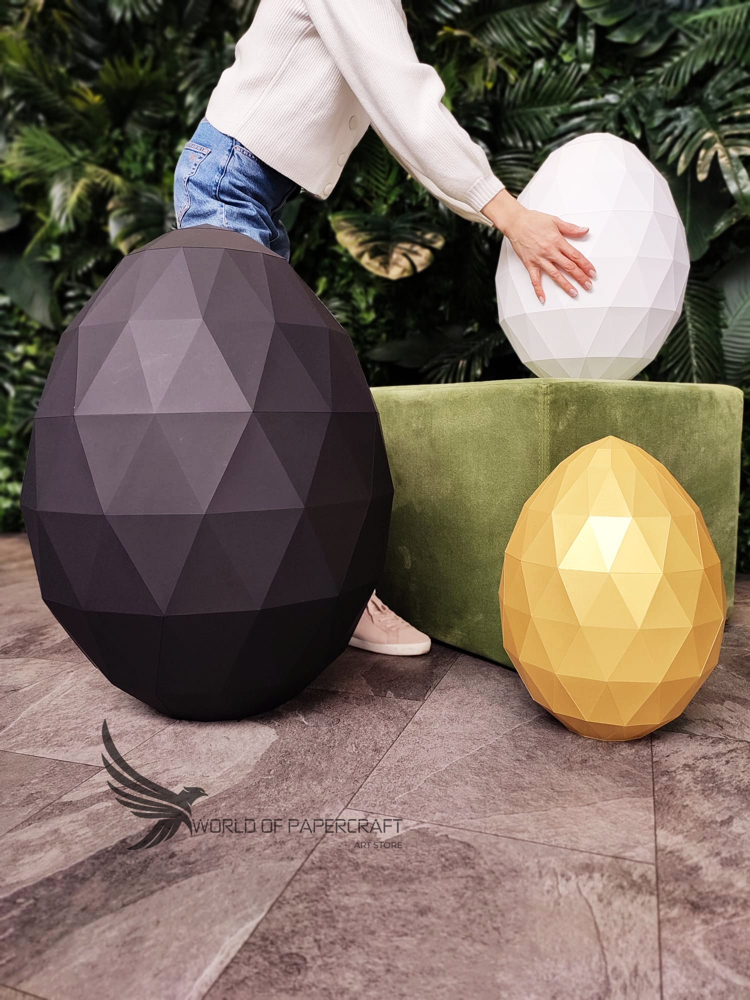 Low Poly Egg Papercraft Model: DIY 3D Sculpture (PDF Pattern) - Etsy