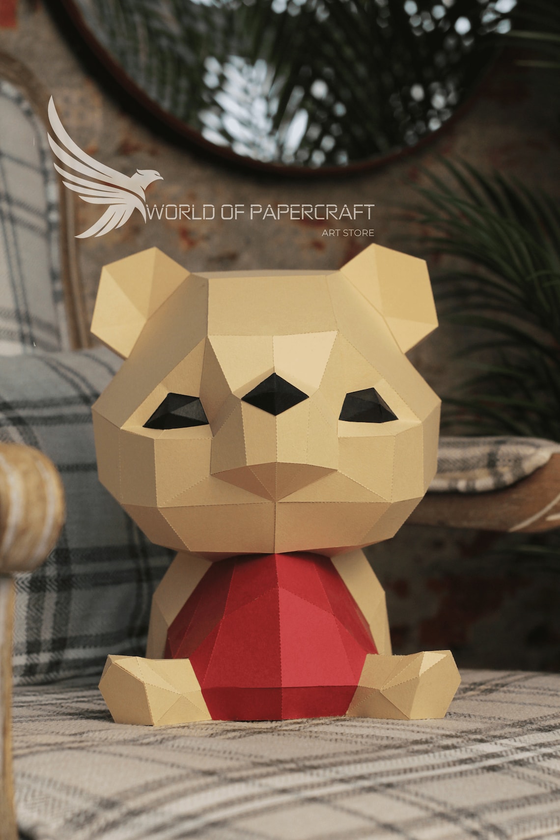 Papercraft Bear PDF Template DIY Teddy Bear Pepakura Paper Sculpture ...