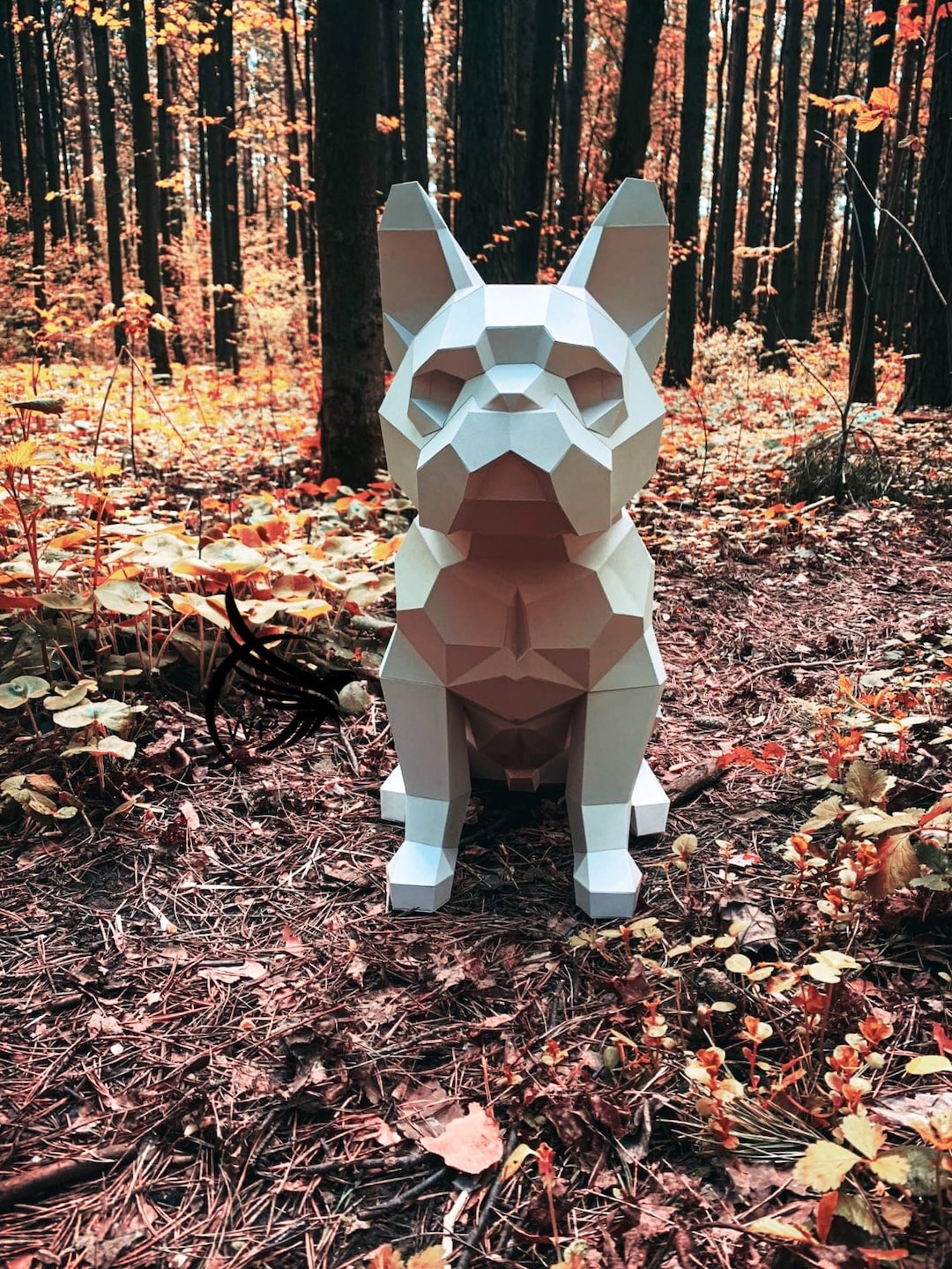 DIY Geometric French Bulldog Paper Sculpture Kit (PDF) - Etsy