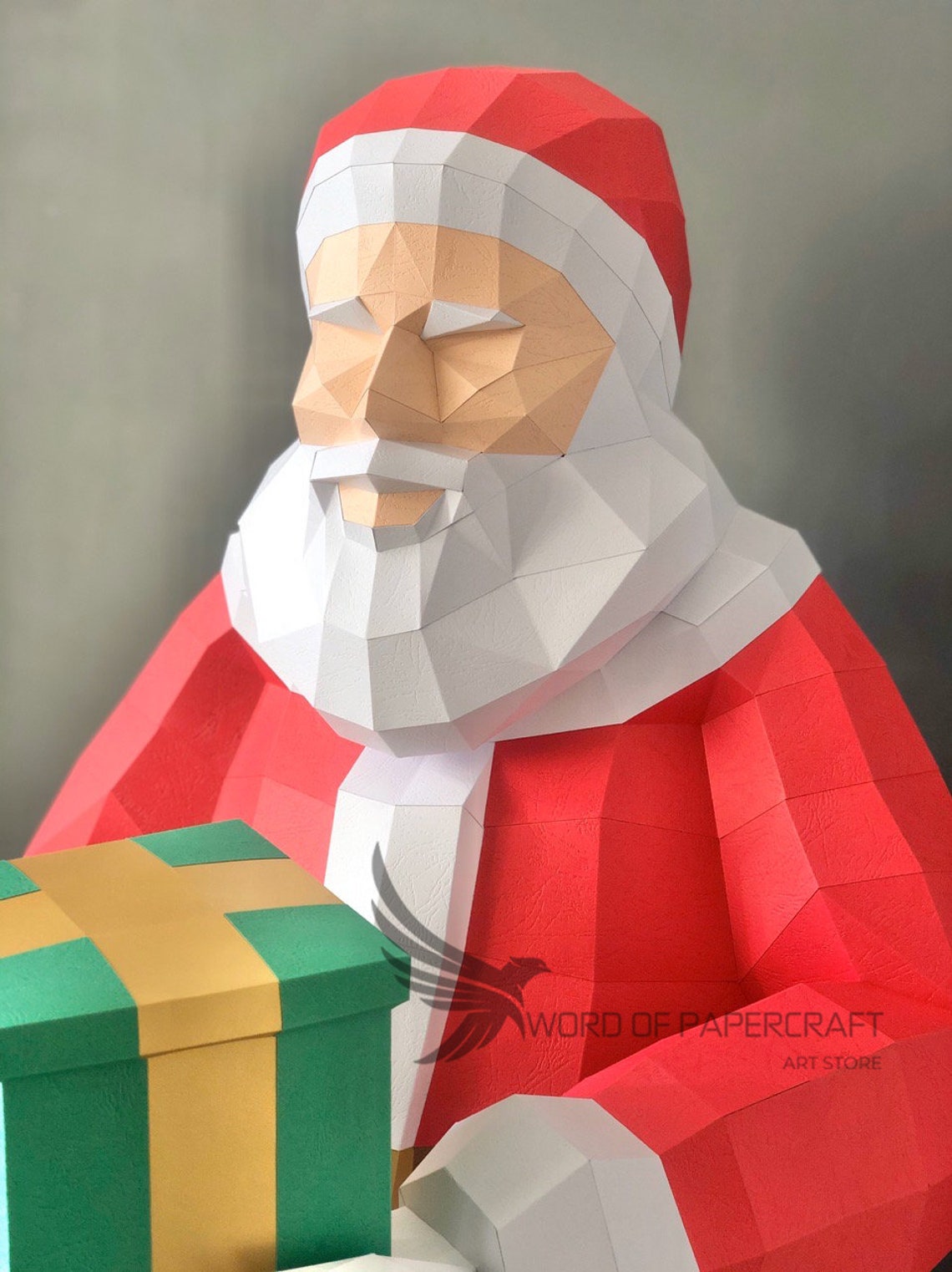 Papercraft Santa Claus Santa Claus Low Poly Santa Claus PDF - Etsy