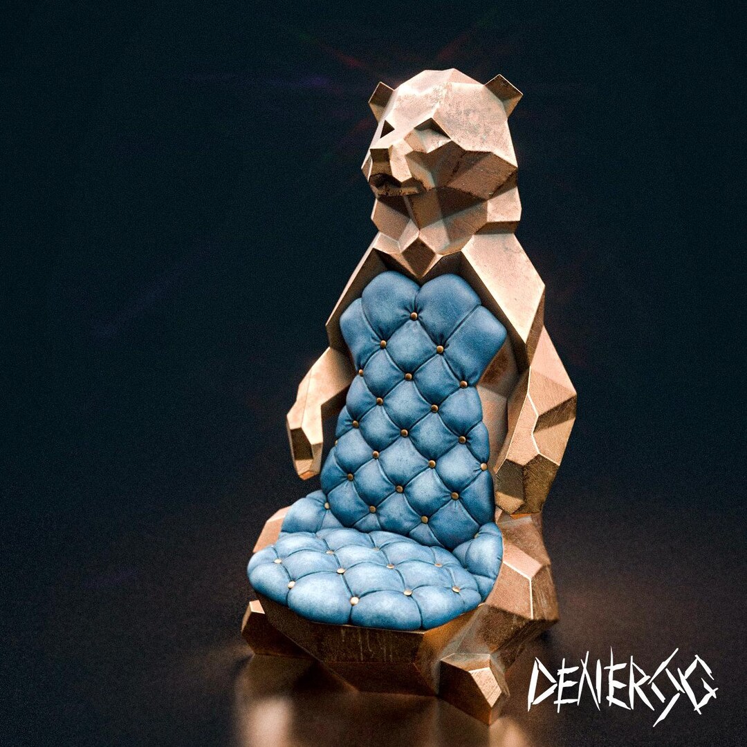 Papercraft Bear in Steel Metal Bear Dxf Steel Metal Do It Yourself Bear ...