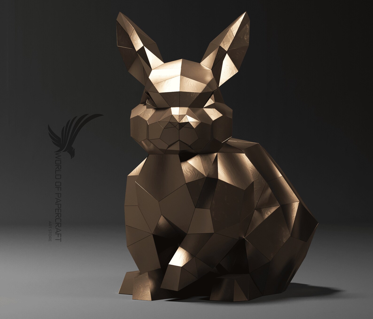 Metal Banny Banny Low Poly PDF DXF Template Low Poly Paper - Etsy