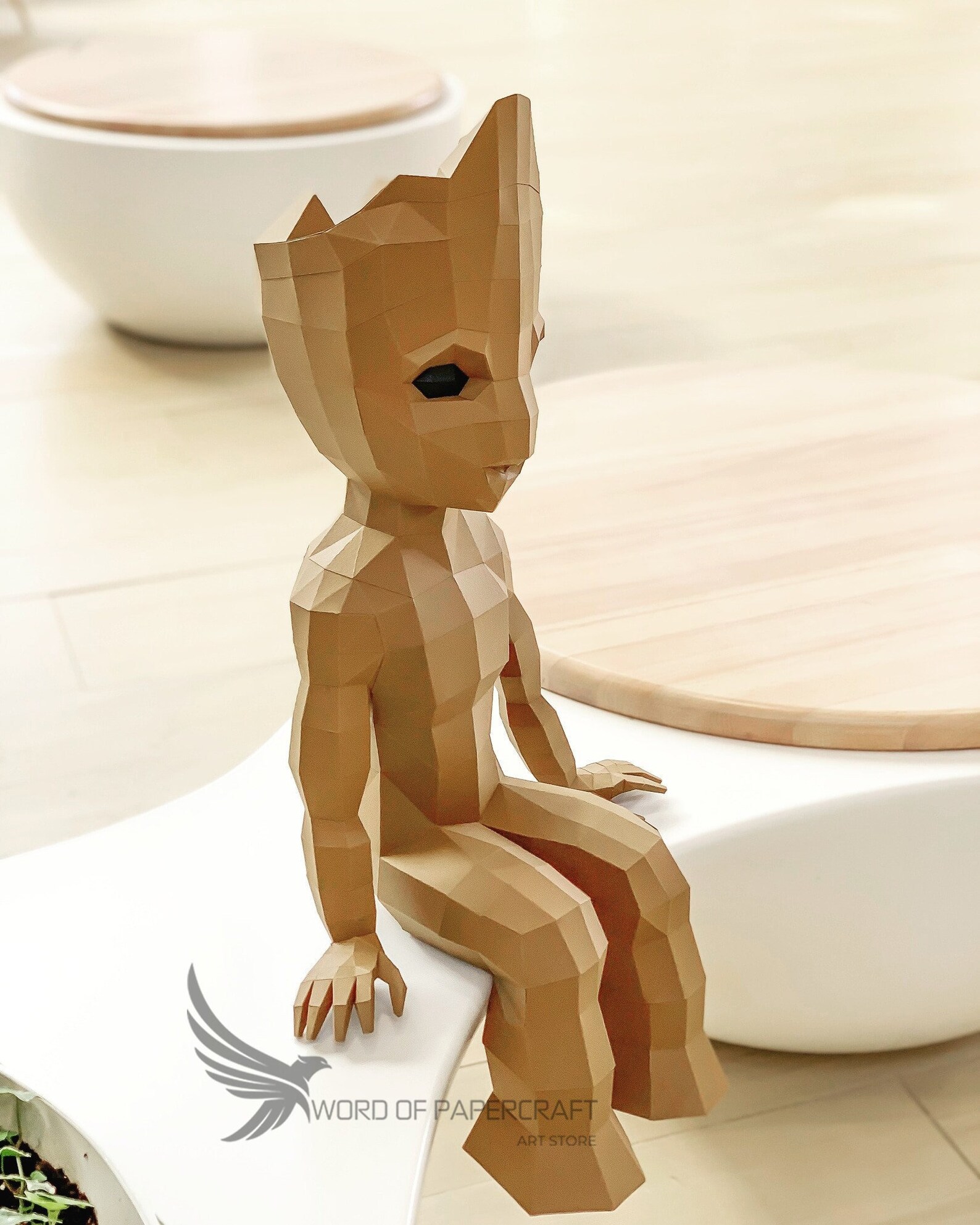 Baby Papercraft PDF Template Low Poly Baby Paper Sculpture | Etsy UK