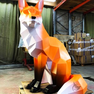 Metal Fox Sculpture for Self-assembly Metal Assembly Template PDF DXF ...