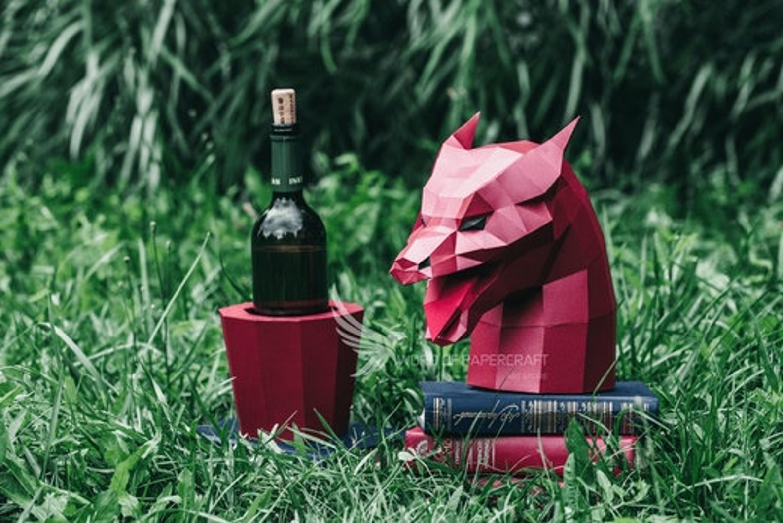 Papercraft Dragon Gift Box for Wine PDF Templatediy | Etsy