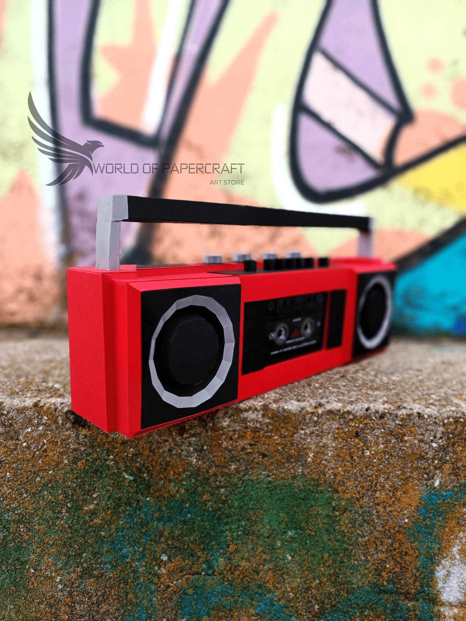 Record Player Papercraft Model Record Player Low Poly Sculpture Player ...