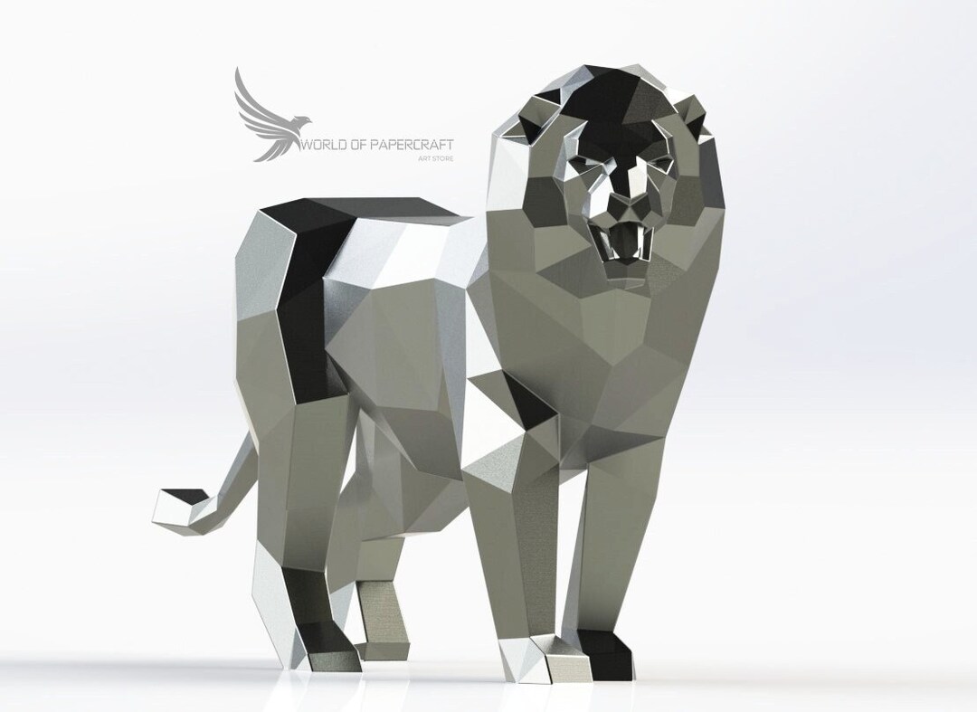 Steel Lion in Metal.pattern Lion Metal Sculptures. PDF DXF - Etsy