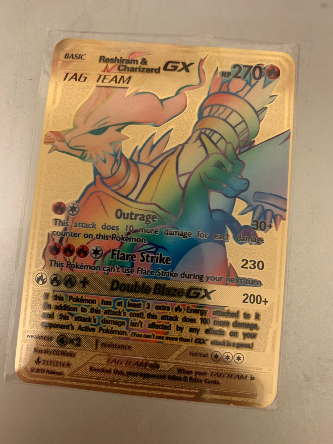 Pokémon - 2019 SM Unbroken Bonds Reshiram & Charizard GX 217/214 ...